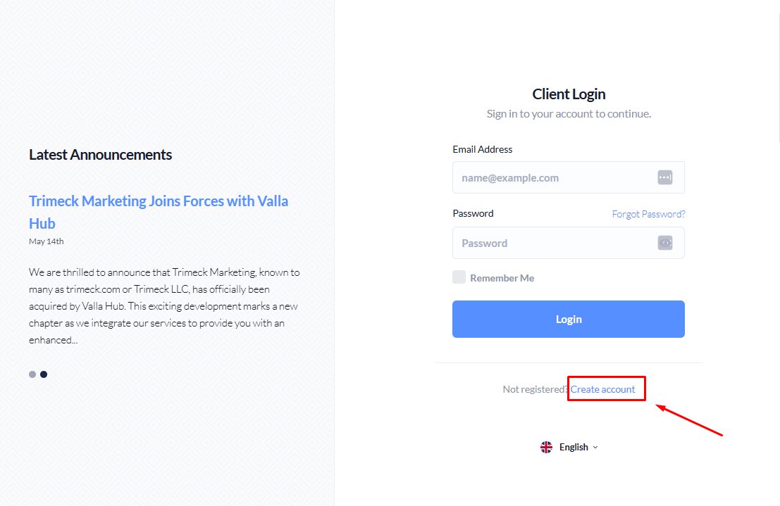 Account Setup and Creating an Account - Knowledgebase - Valla Hub